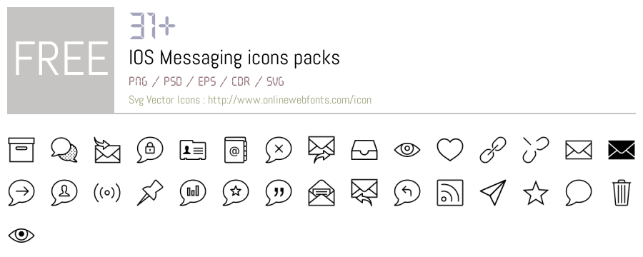 +31 IOS Messaging Svg Animations Packs Free Downloads - OnlineWebFonts.COM