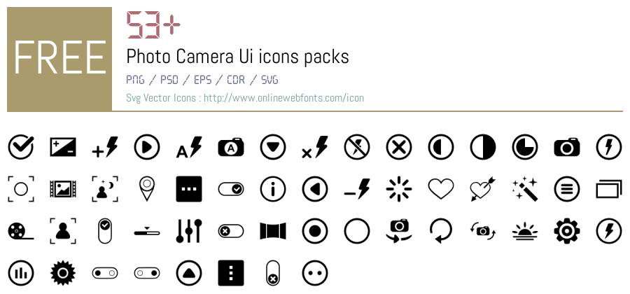 +53 Photo Camera Ui Svg Animations Packs Free Downloads ...