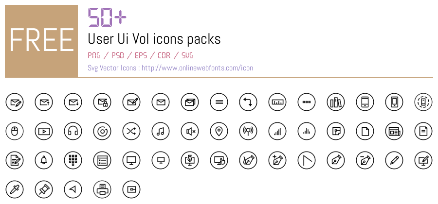 +50 User Ui Vol Svg Animations Packs Free Downloads - OnlineWebFonts.COM