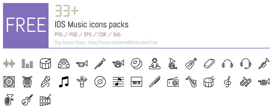 +33 IOS Music Svg Animations Packs Free Downloads - OnlineWebFonts.COM