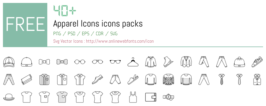 +40 Apparel Icons Svg Animations Packs Free Downloads - OnlineWebFonts.COM