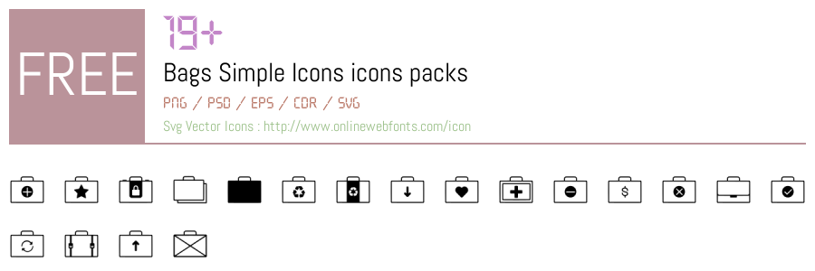 +19 Bags Simple Icons Svg Animations Packs Free Downloads ...