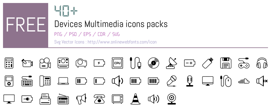 +40 Devices Multimedia Svg Animations Packs Free Downloads ...