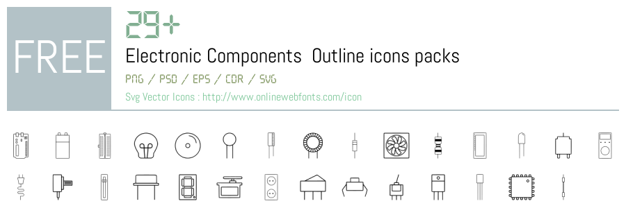 +29 Electronic Components Outline Svg Animations Packs Free Downloads ...
