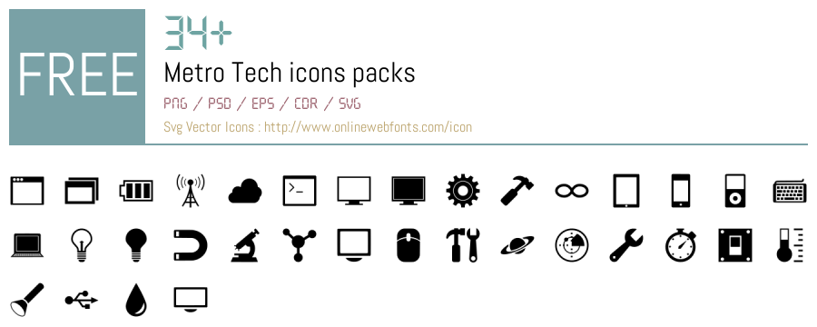 +34 Metro Tech Svg Animations Packs Free Downloads - OnlineWebFonts.COM