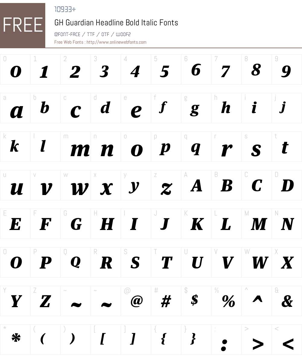 GH Guardian Headline Bold 2.001; Fonts Free Download - OnlineWebFonts.COM