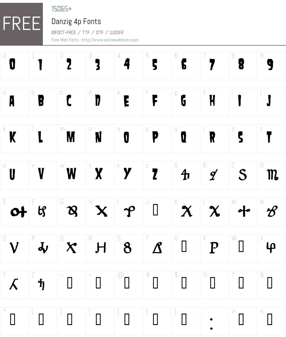 Danzig 4p Macromedia Fontographer 4.1.4 1/27/03 Fonts Free Download ...