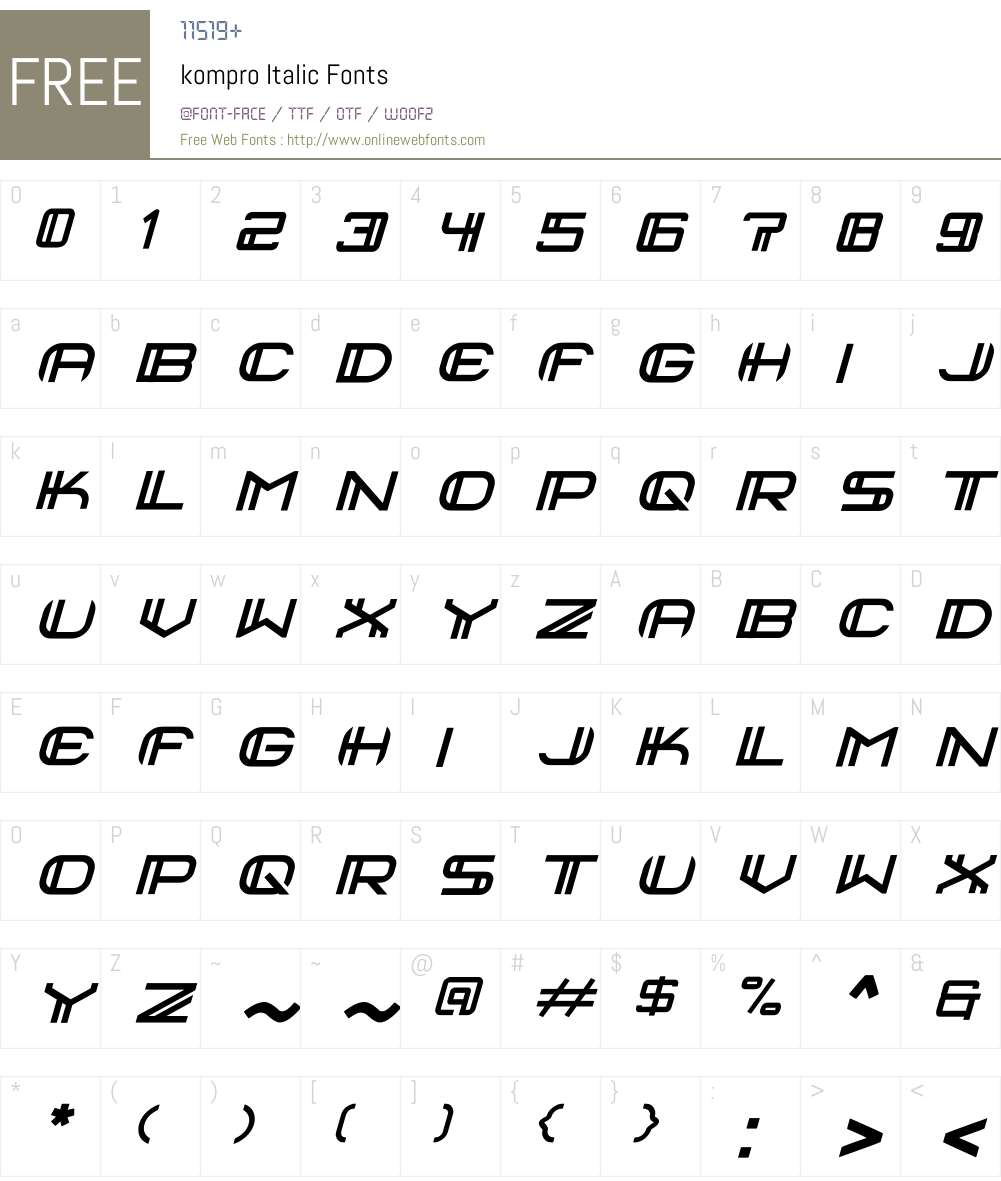 kompro Italic 1.00;October 23, 2021;FontCreator 13.0.0.2683 32-bit ...