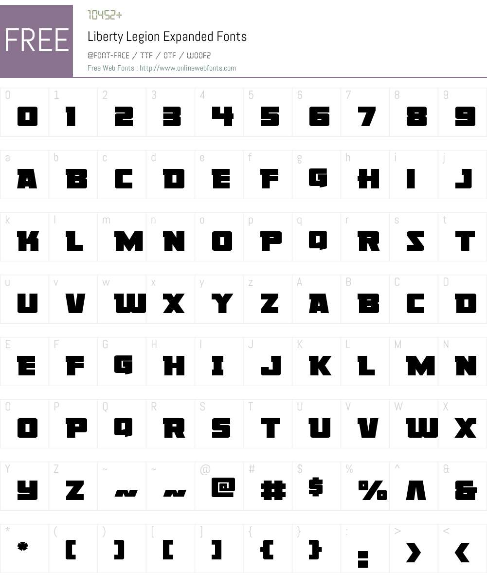 Liberty Legion Expanded 1.0; 2015 Fonts Free Download - OnlineWebFonts.COM