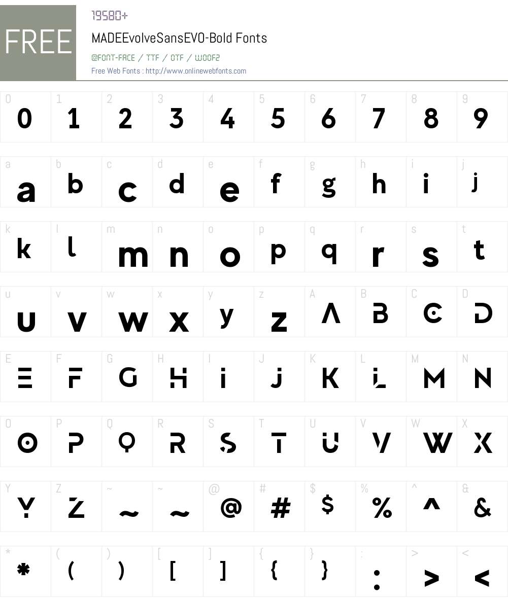 MADE Evolve Sans EVO 1.000 PERSONAL USE Fonts Free Download - OnlineWebFonts.COM