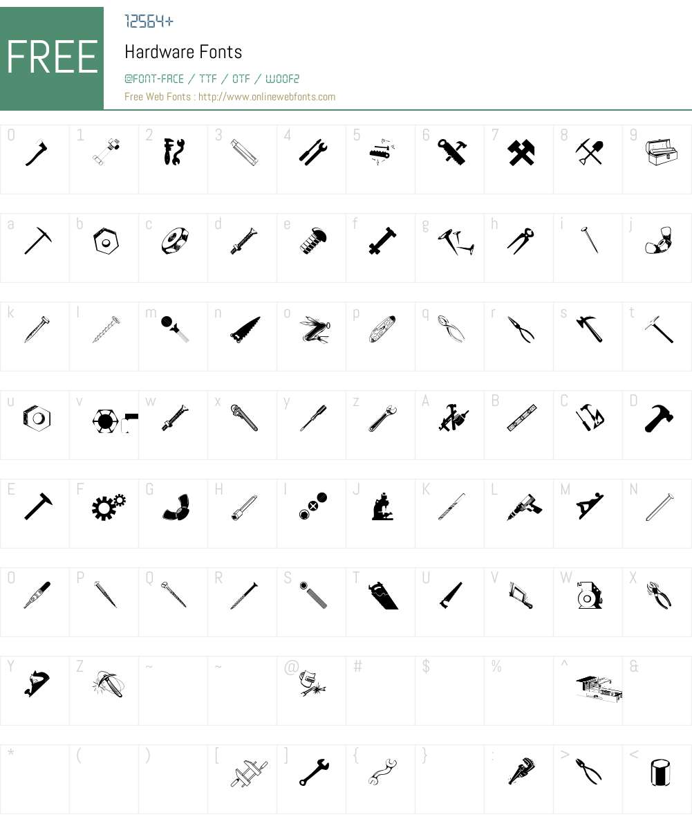 Hardware 1.0 2002-07-19 Fonts Free Download - OnlineWebFonts.COM