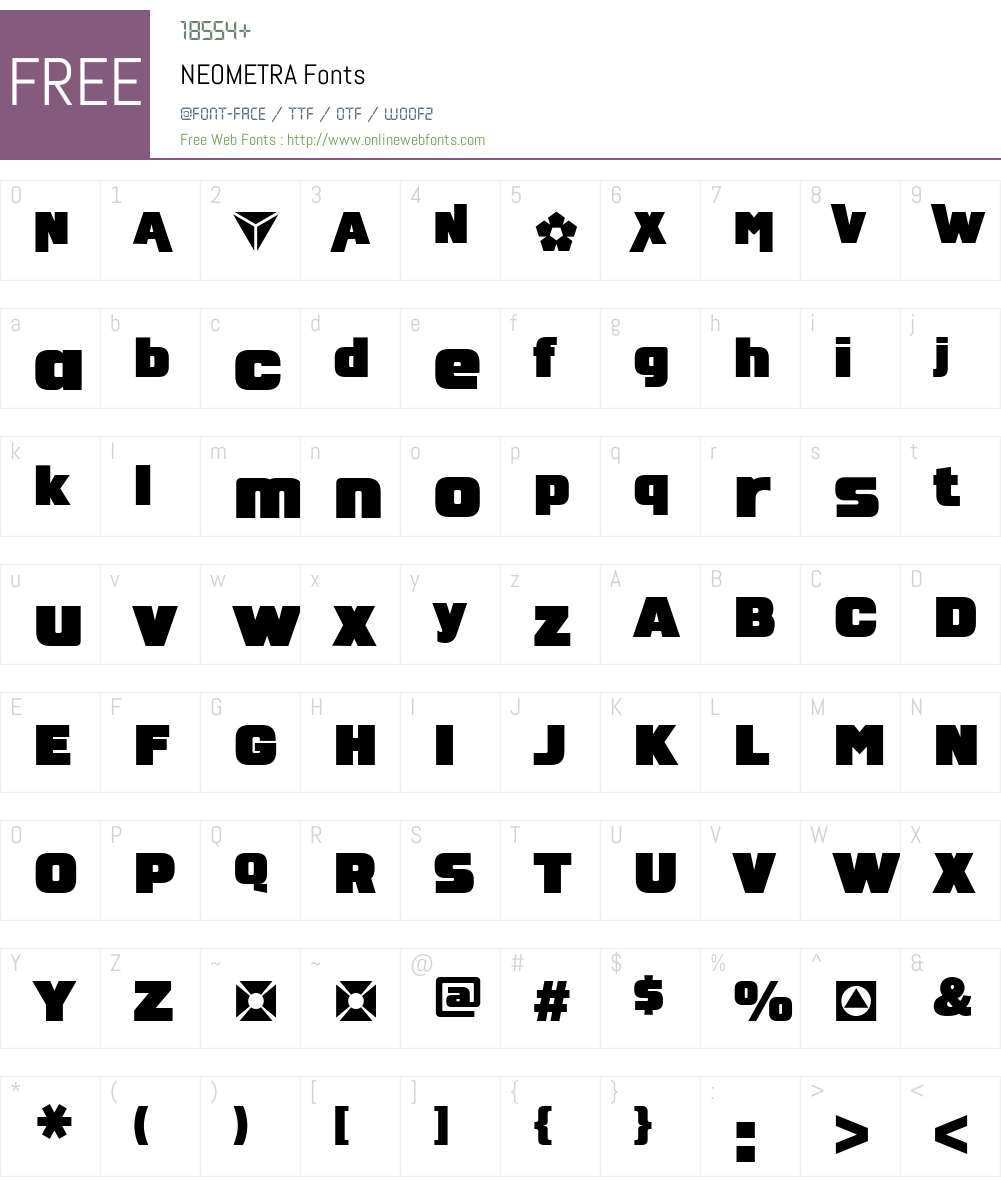 NEOMETRA 2.235 Fonts Free Download - OnlineWebFonts.COM