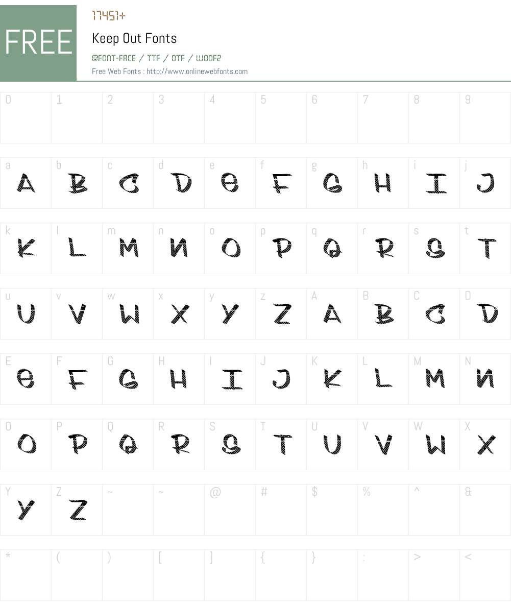 Keep Out Fonts Free Download - OnlineWebFonts.COM