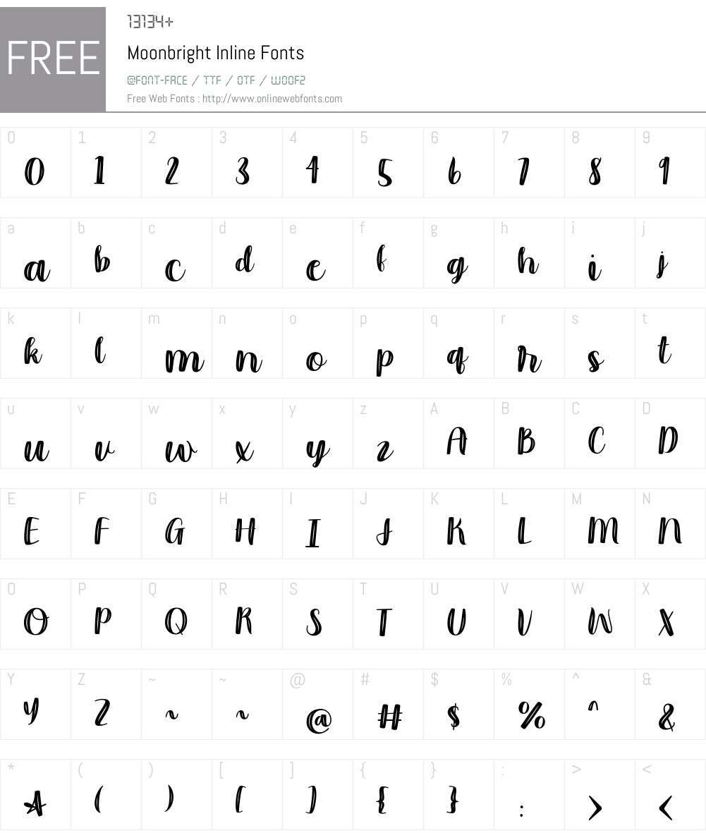 Moonbright Inline 1.000 Fonts Free Download - OnlineWebFonts.COM