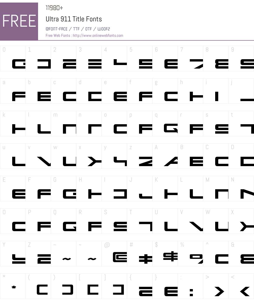 Ultra 911 Title 3.0; 2018 Fonts Free Download - OnlineWebFonts.COM