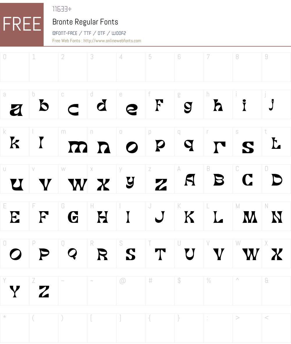 Bronte 1.000 Fonts Free Download - OnlineWebFonts.COM