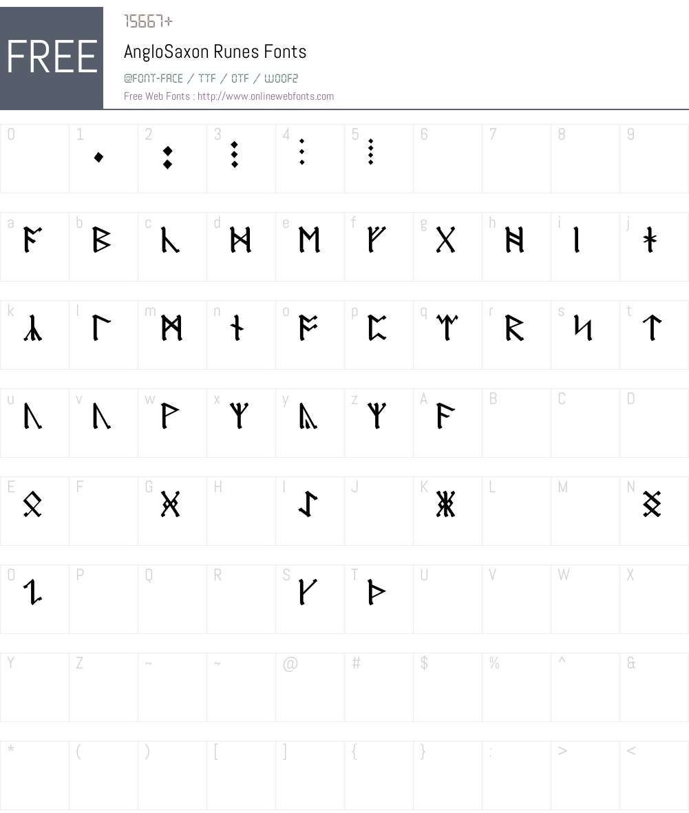 AngloSaxon Runes V1 AngloSaxonRunes Fonts Free Download ...