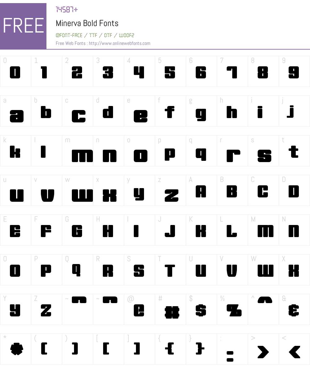 Minerva Bold 1.60 April 9, 2015 Fonts Free Download - OnlineWebFonts.COM