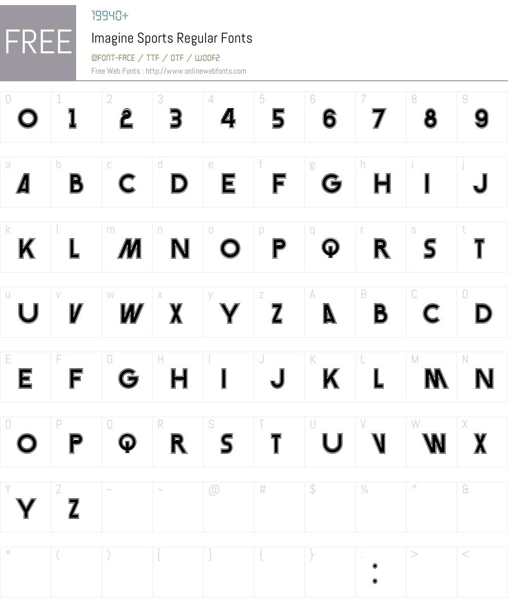 Imagine Sports 1.000 Fonts Free Download - OnlineWebFonts.COM