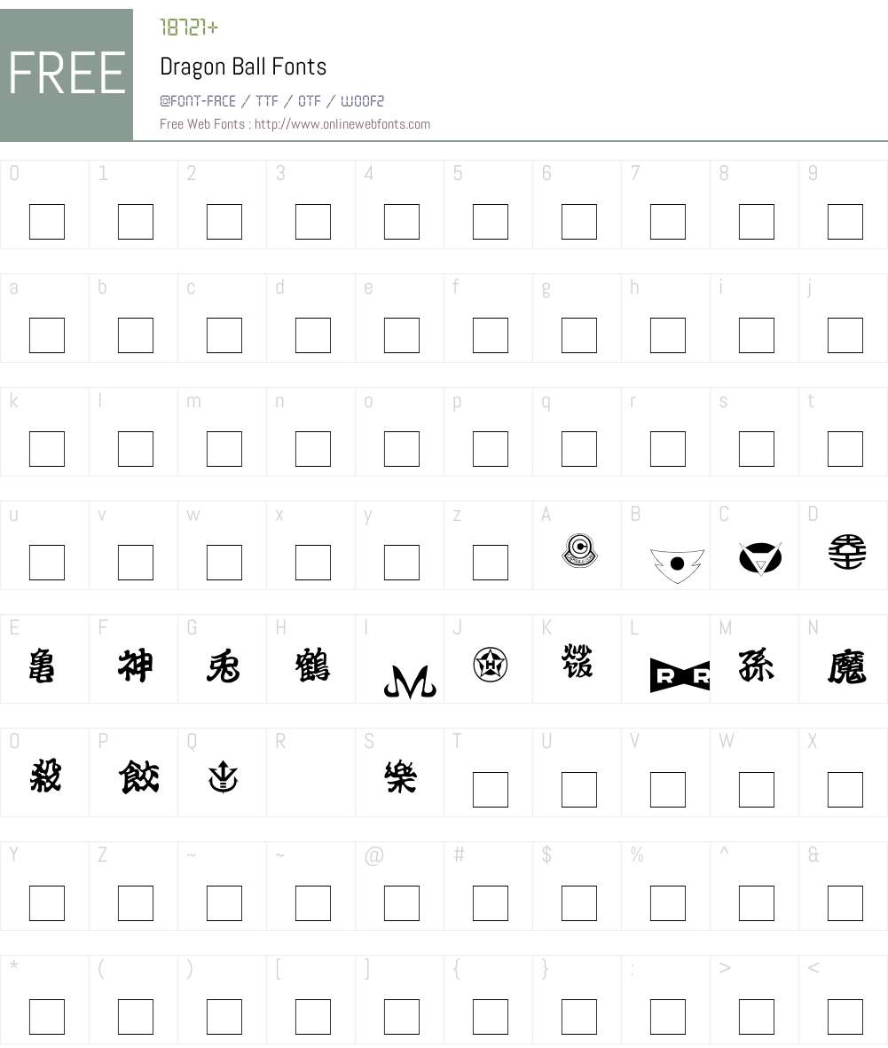 Dragon Ball 1.00 Fonts Free Download - OnlineWebFonts.COM