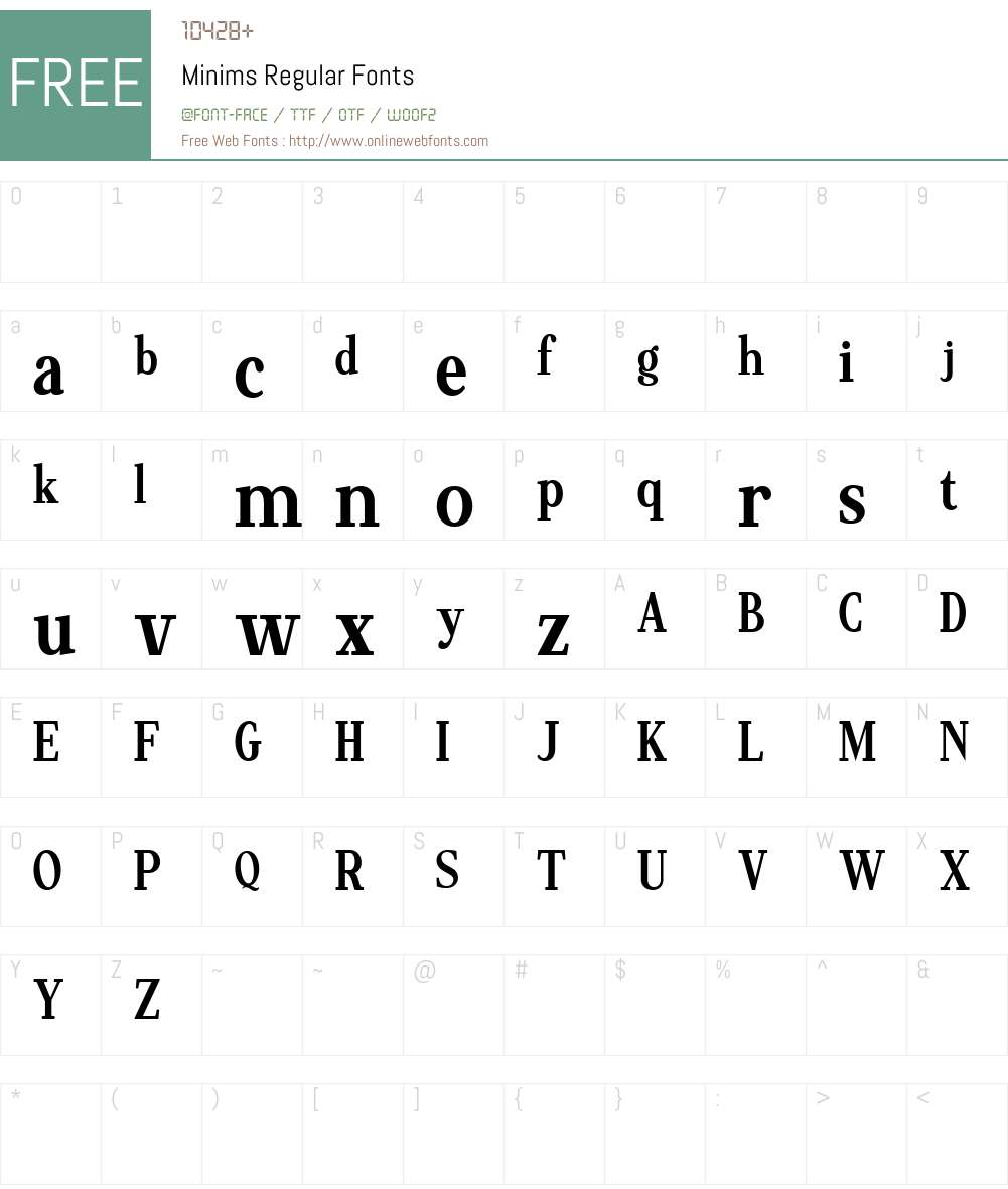 Minims 1.000 Fonts Free Download - OnlineWebFonts.COM