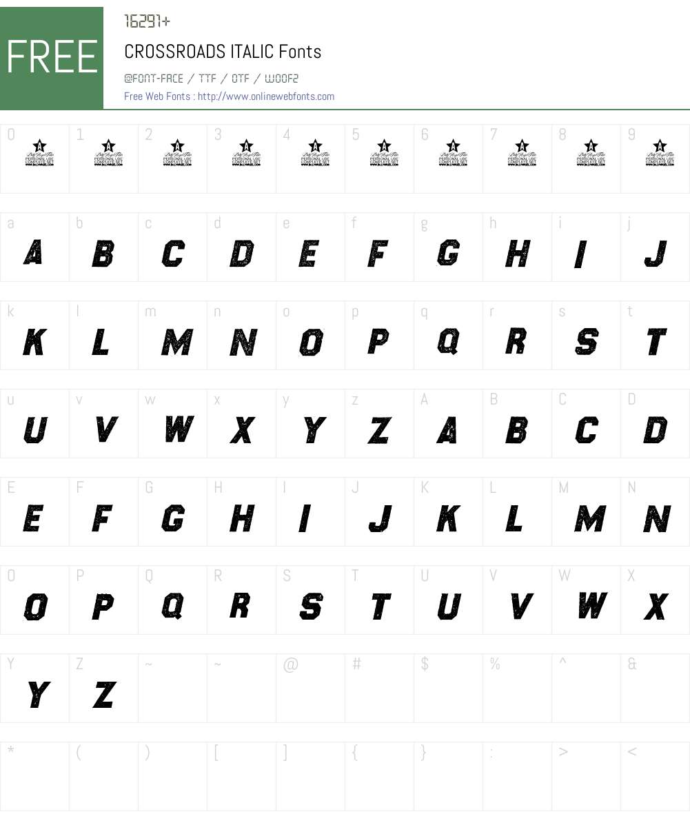 CROSSROADS ITALIC 1.000 Fonts Free Download - OnlineWebFonts.COM