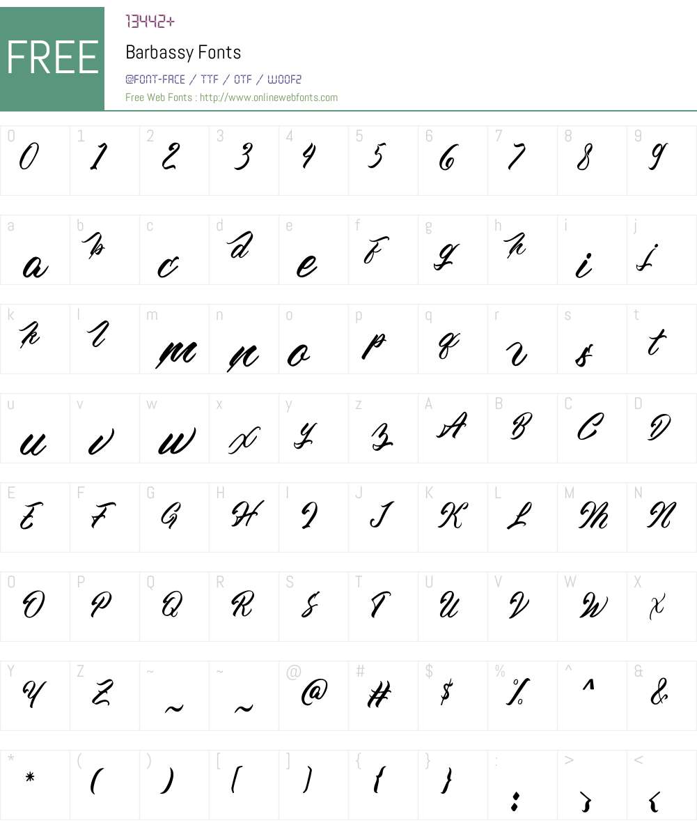 Barbassy 1.007;Fontself Maker 3.5.1 Fonts Free Download - OnlineWebFonts.COM