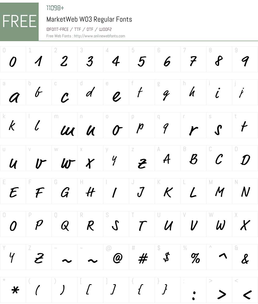 MarketWeb W03 Regular 7.504 Fonts Free Download - OnlineWebFonts.COM