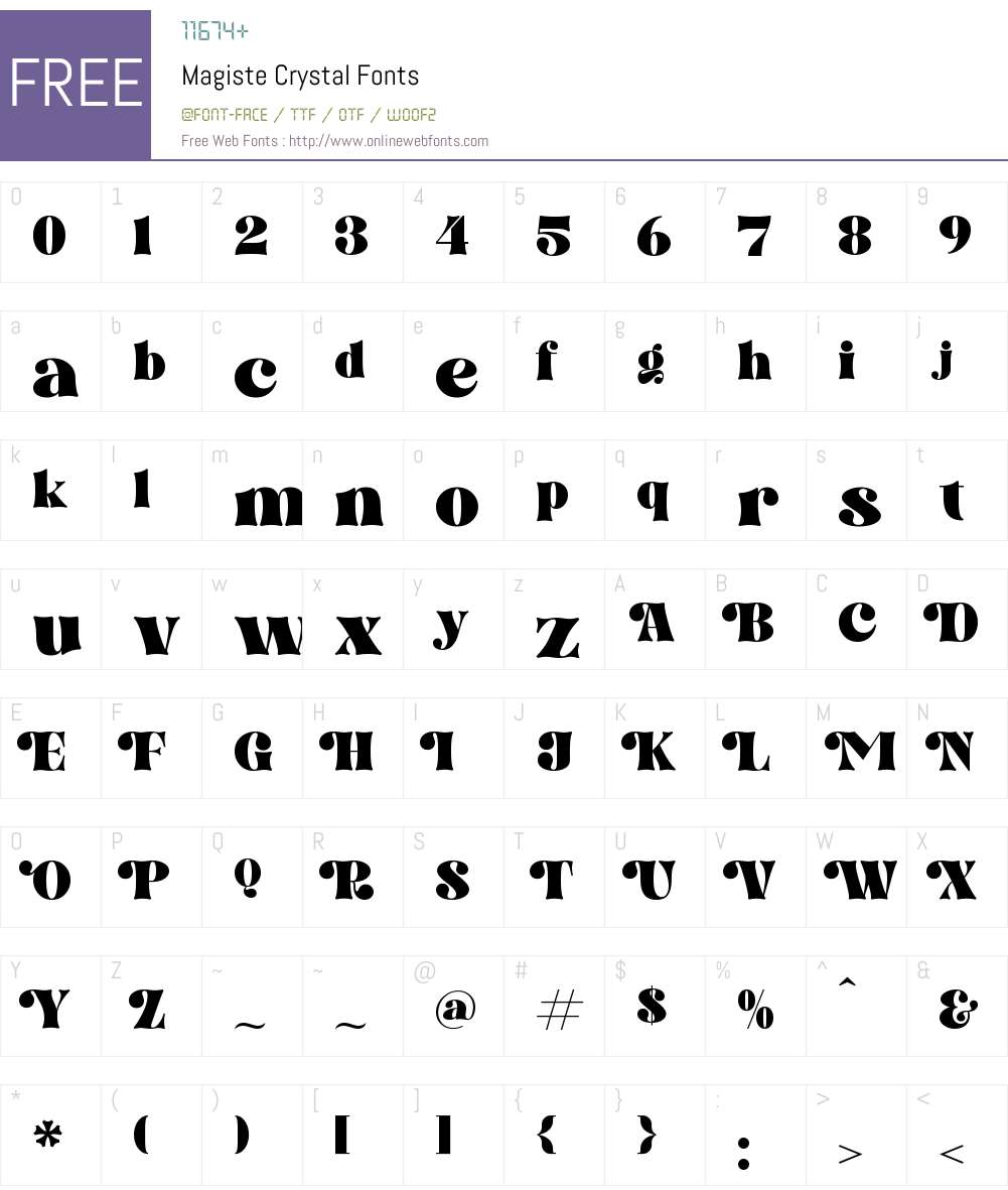 Magiste Crystal 1.000;October 15, 2024;FontCreator 15.0.0.2955 64-bit ...