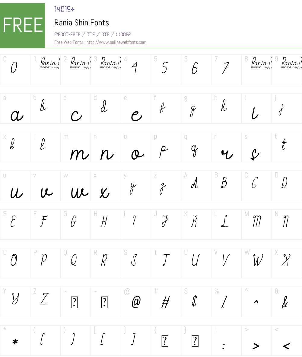 Rania Shin 1.00;September 20, 2021;FontCreator 11.5.0.2422 64-bit Fonts ...