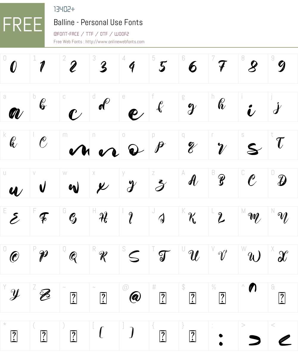 Balline - Personal Use 1.00;July 7, 2021;FontCreator 11.5.0.2430 64-bit Fonts Free Download ...