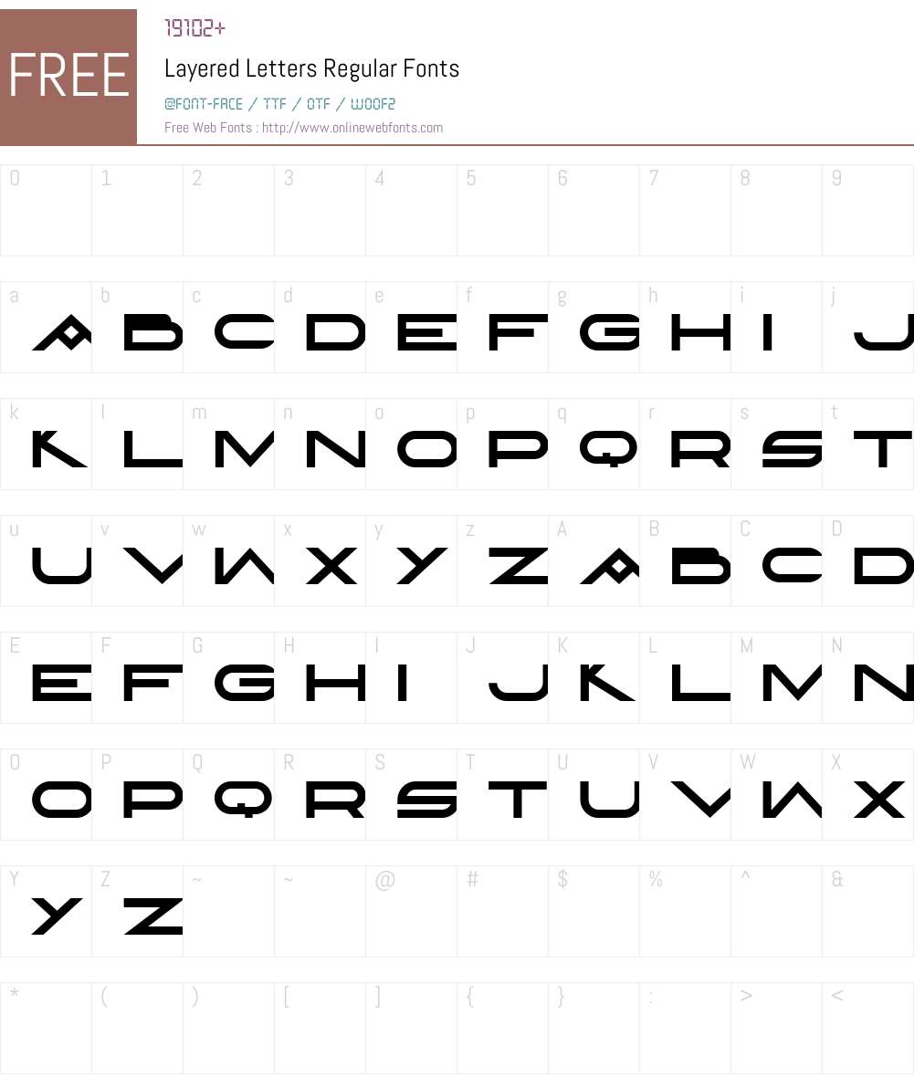 Layered Letters Regular 1.000 Fonts Free Download - OnlineWebFonts.COM