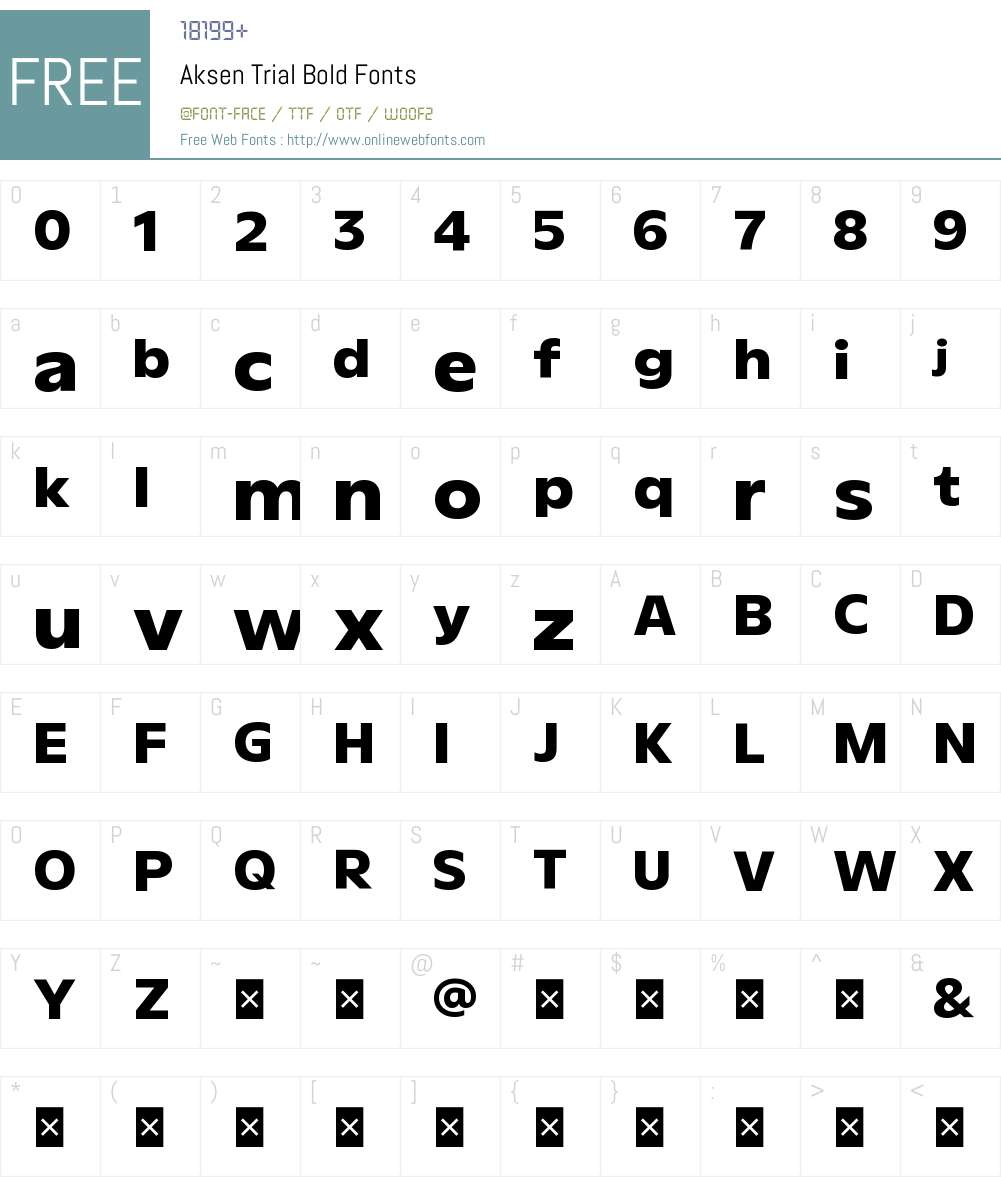 Aksen Trial 3.003 Fonts Free Download - OnlineWebFonts.COM
