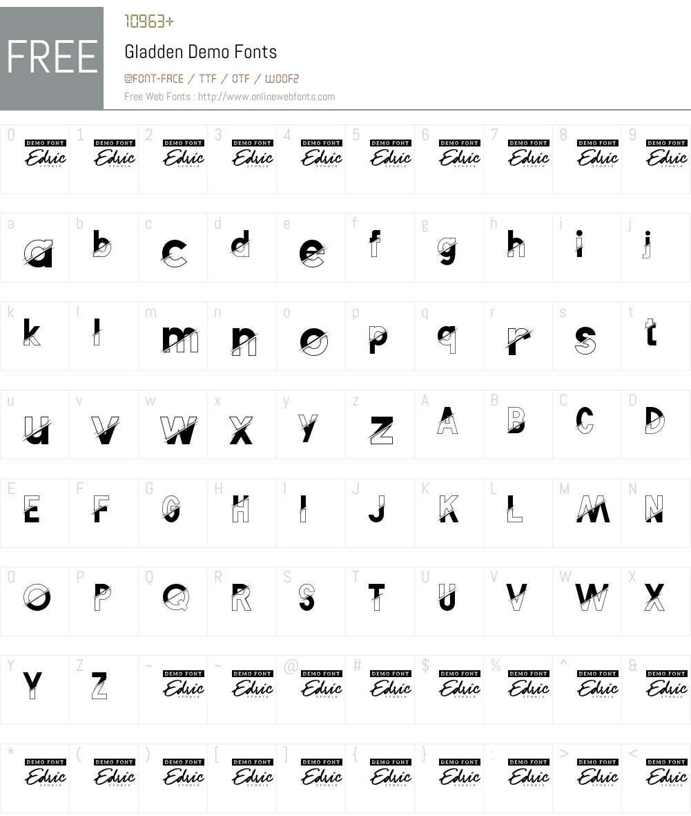 Gladden Demo 1.003;Fontself Maker 3.5.4 Fonts Free Download ...