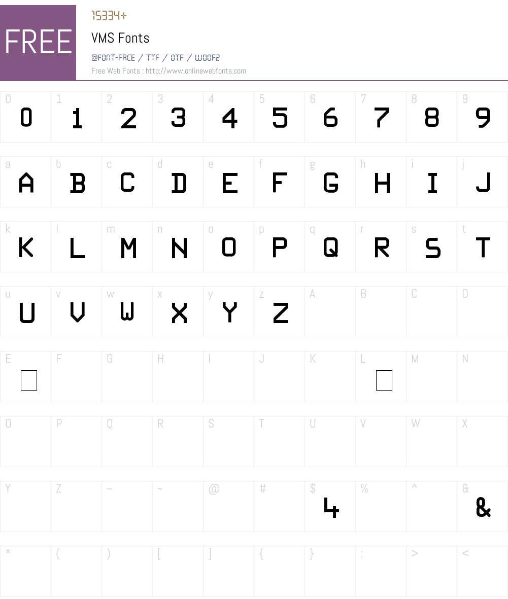 VMS 1.0 Fonts Free Download - OnlineWebFonts.COM