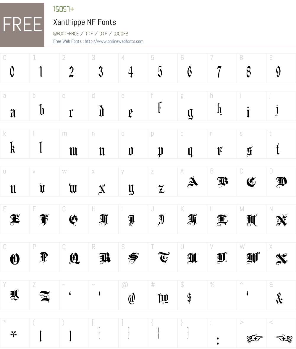 Xanthippe NF 001.000 Fonts Free Download - OnlineWebFonts.COM