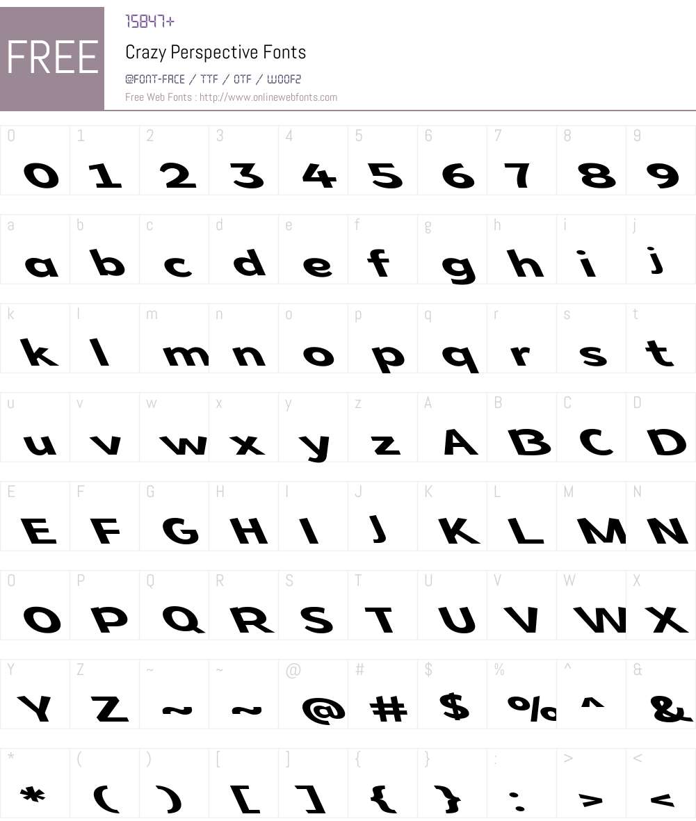 Crazy Perspective 1.000;hotconv 1.0.109;makeotfexe 2.5.65596 Fonts Free Download ...