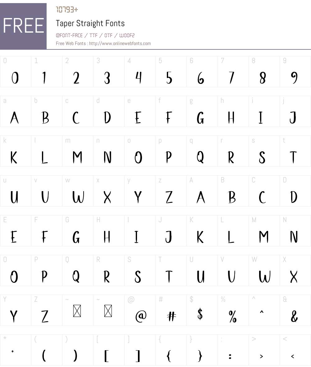 Taper Straight 1.001;Fontself Maker 3.5.8 Fonts Free Download ...