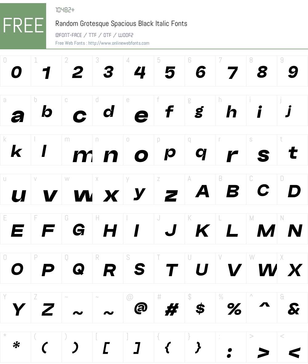 Random Grotesque Spacious Black 1.0 Fonts Free Download ...