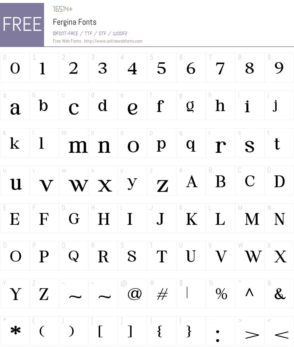 Fergina 1.027;Fontself Maker 3.5.9 Fonts Free Download - OnlineWebFonts.COM
