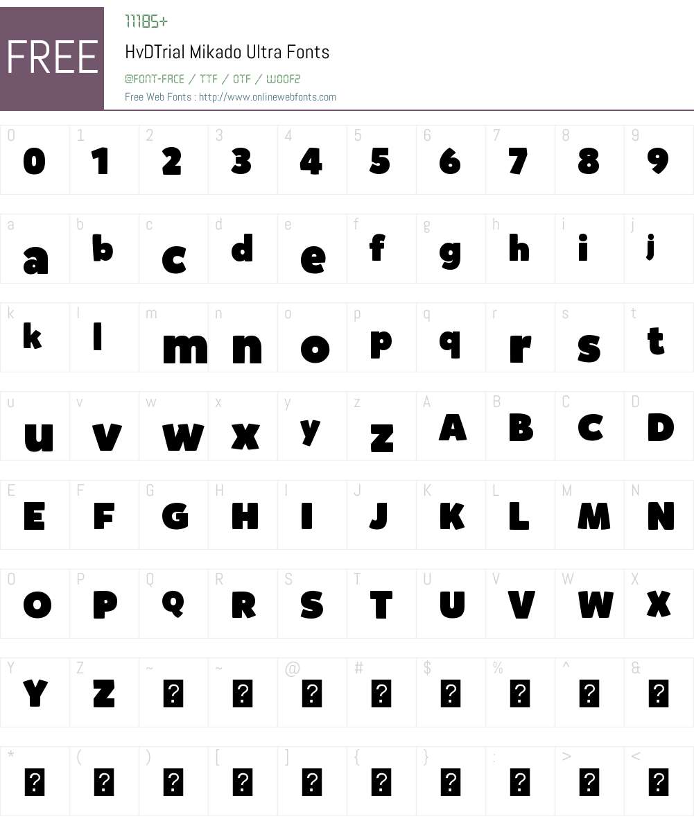 HvDTrial Mikado Ultra 3.333 Fonts Free Download - OnlineWebFonts.COM
