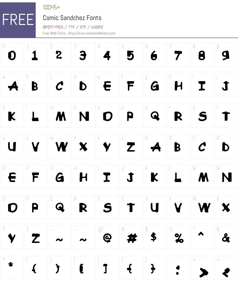 Comic Sandchez 1.00 April 8, 2015, initial release Fonts Free Download ...