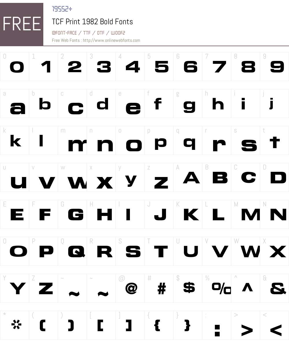 TCF Print 1982 2.00 April 26, 2016 Fonts Free Download - OnlineWebFonts.COM