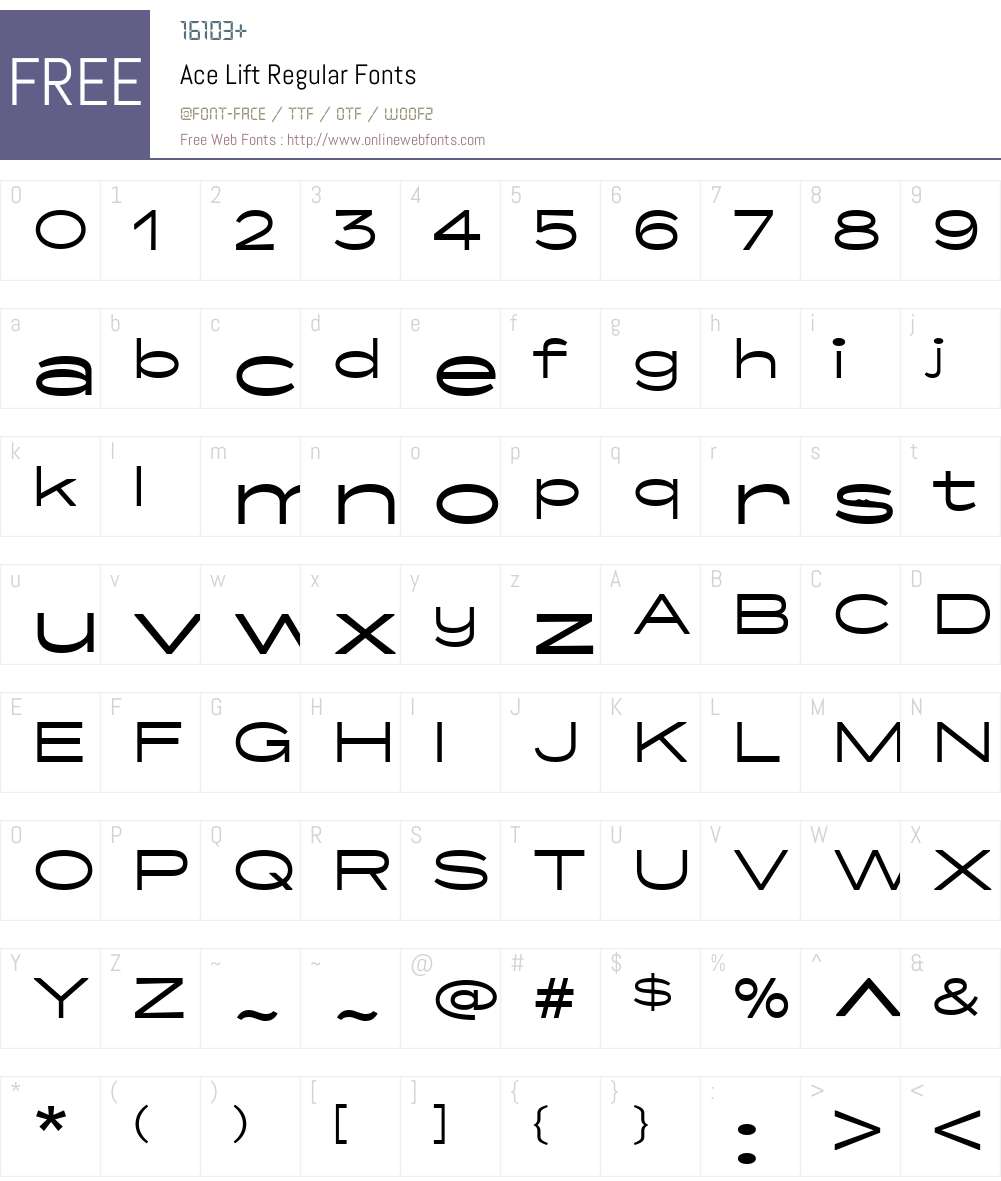 Ace Lift Regular 1.000 Fonts Free Download - OnlineWebFonts.COM