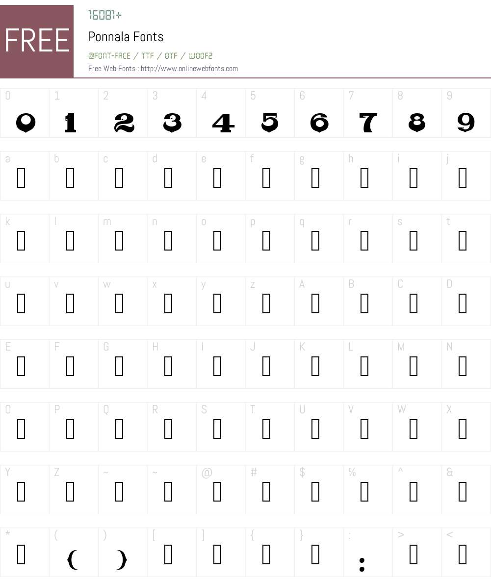 Ponnala 1.0.3 Fonts Free Download - OnlineWebFonts.COM