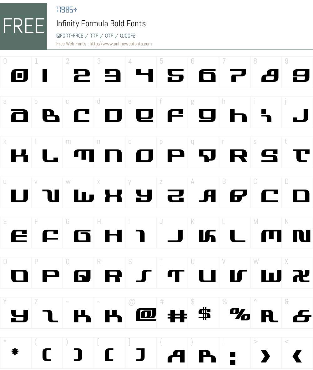 Infinity Formula Bold 2.0; 2018 Fonts Free Download - OnlineWebFonts.COM