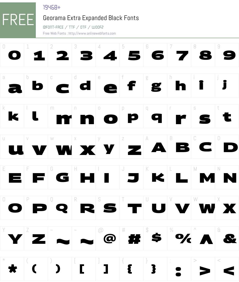 Georama Extra Expanded Black 1.000 Fonts Free Download - OnlineWebFonts.COM