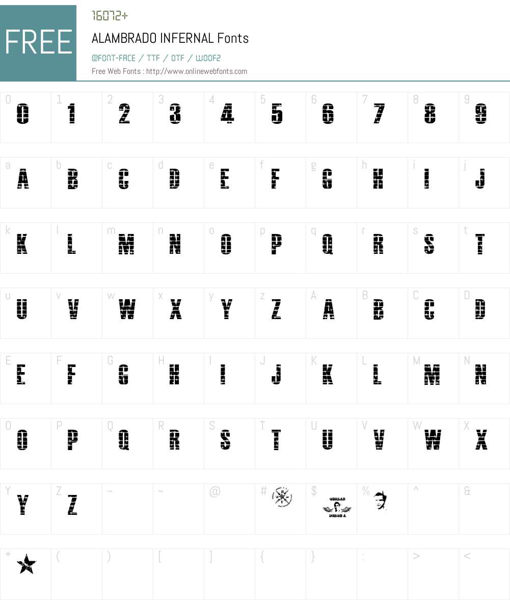 ALAMBRADO INFERNAL 1.0 Fonts Free Download - OnlineWebFonts.COM