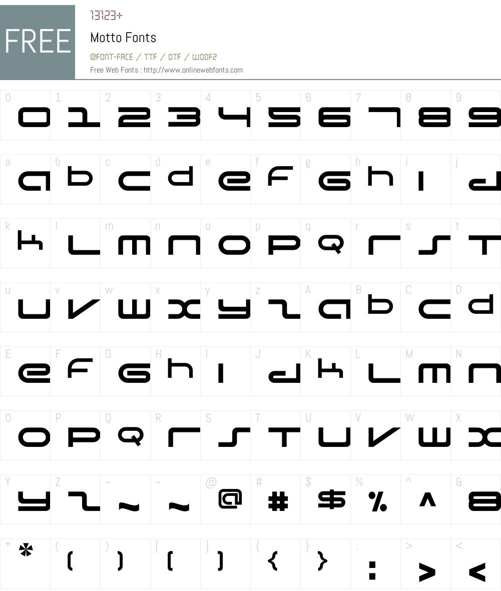 Motto 1.00;July 21, 2023;FontCreator 12.0.0.2552 32-bit Fonts Free ...