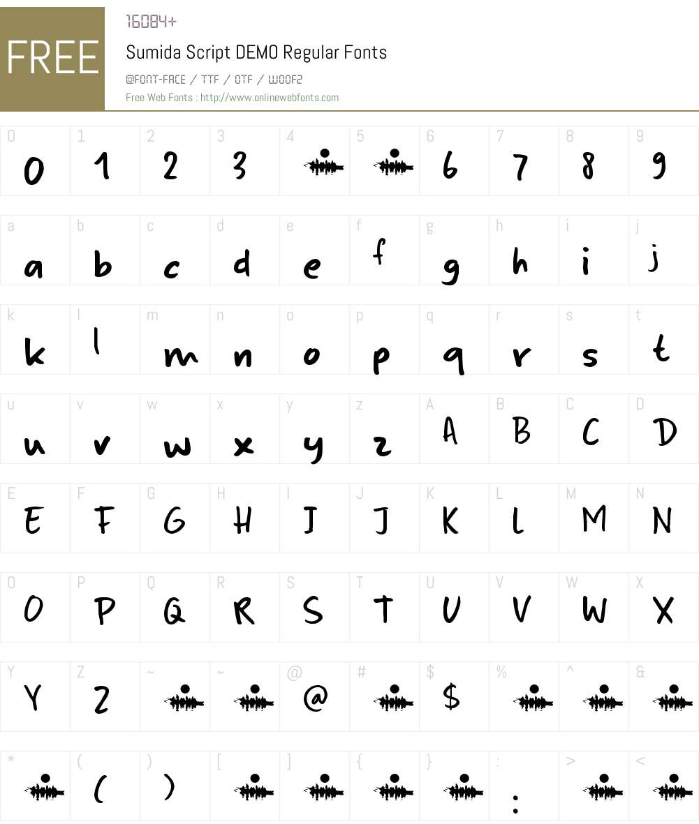 Sumida Script DEMO 1.000 Fonts Free Download - OnlineWebFonts.COM